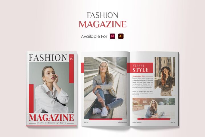 Red Fashion Magazine Layout | Best 18+ Page Design – GraphyPix LLC