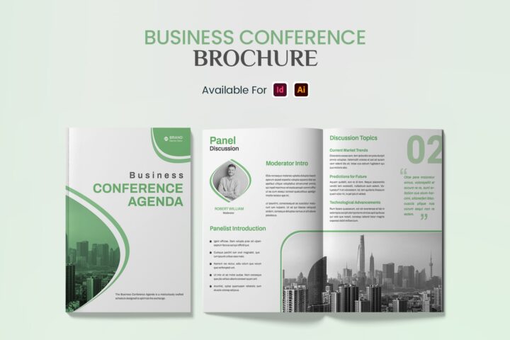 Conference Agenda Template | Superior 16+ Page Design - GraphyPix