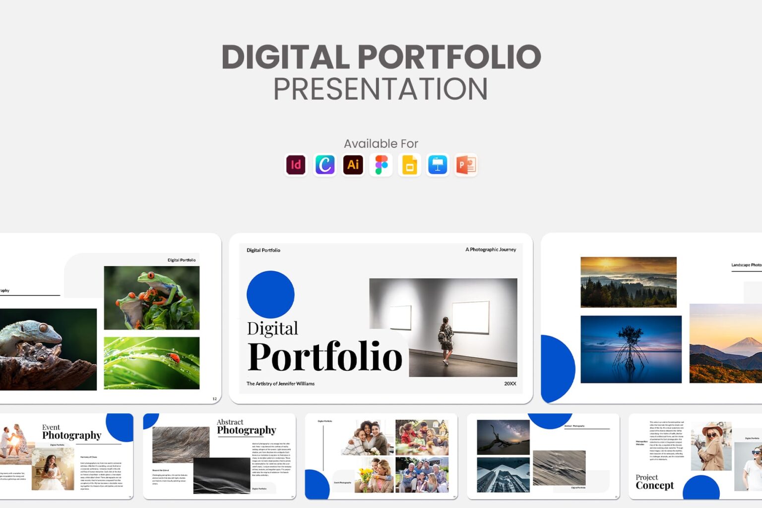 Digital Portfolio Presentation Layout | Outstanding Design with Over 24 ...
