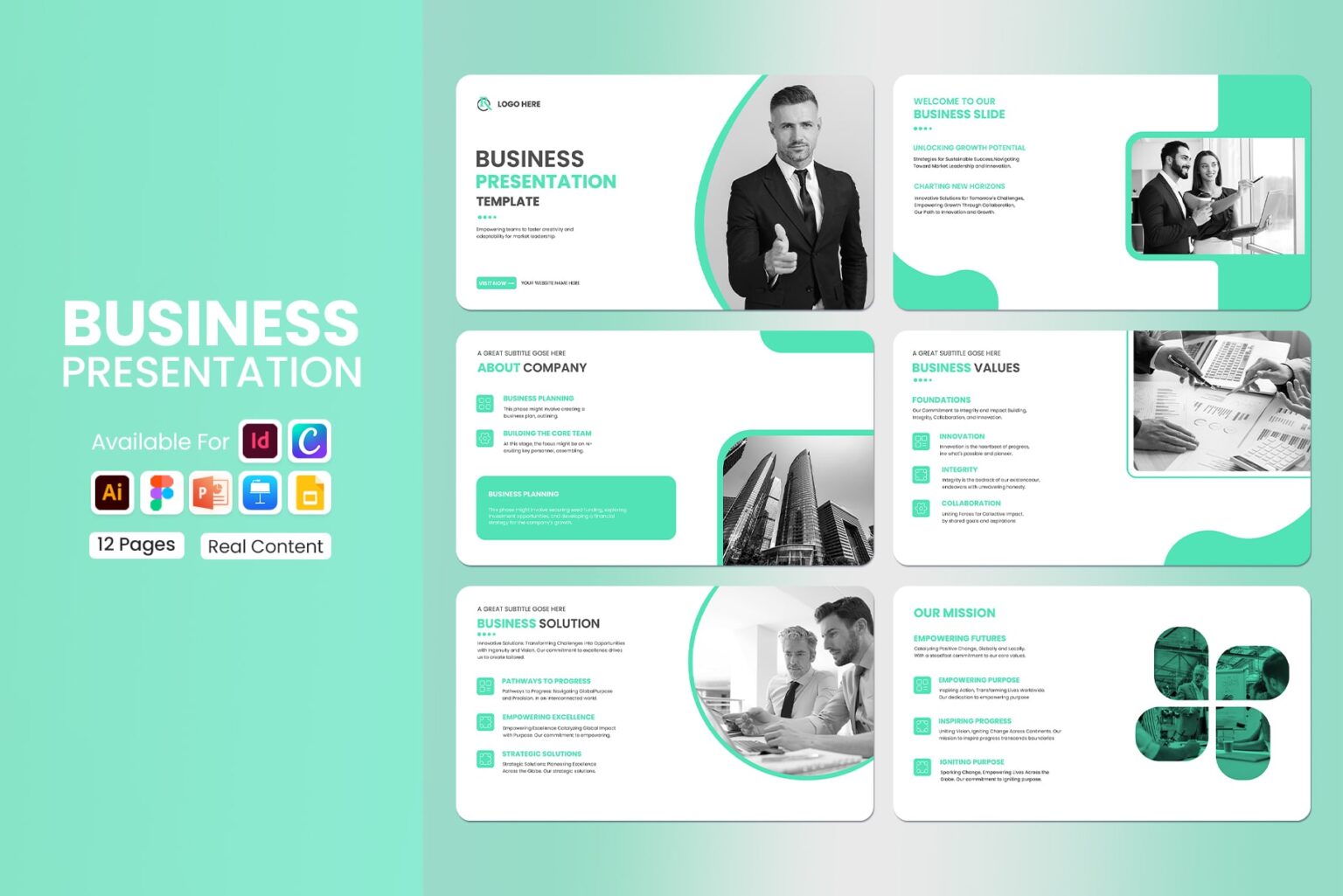 Buy Premium Business Presentation Templates on GraphyPix LLC