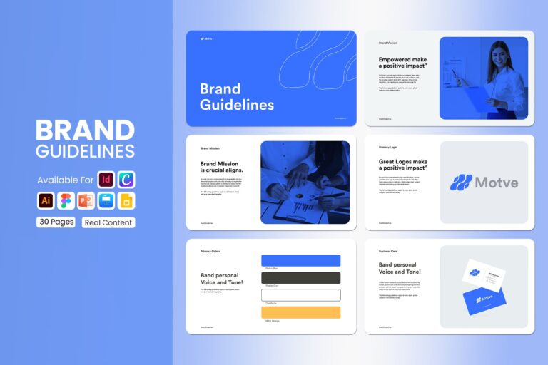 Brand Identity Layout Template | 30+ Pages Excellent Layout | GraphyPix LLC