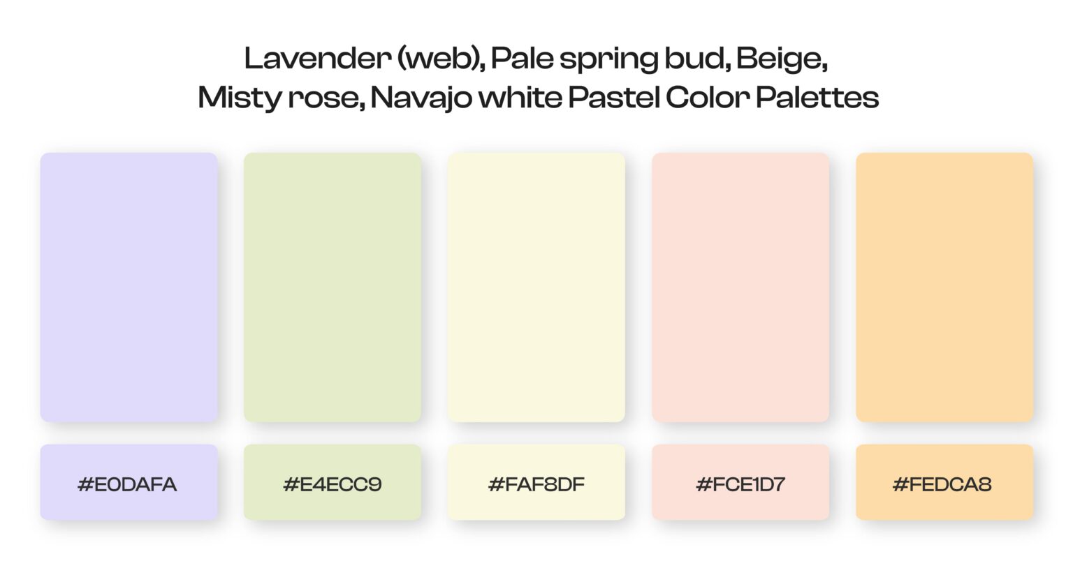 25 premium Pastel Color Palettes for your brand
