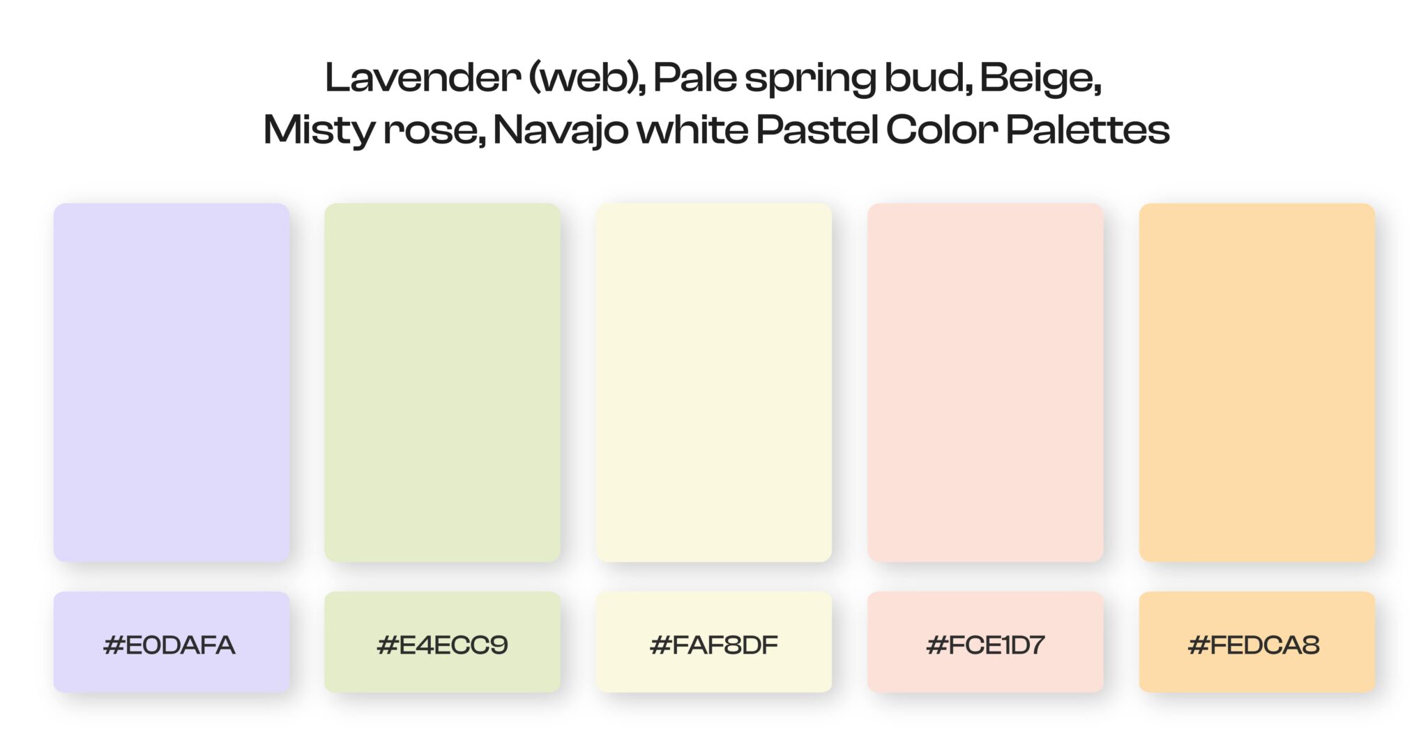 25 premium Pastel Color Palettes for your brand