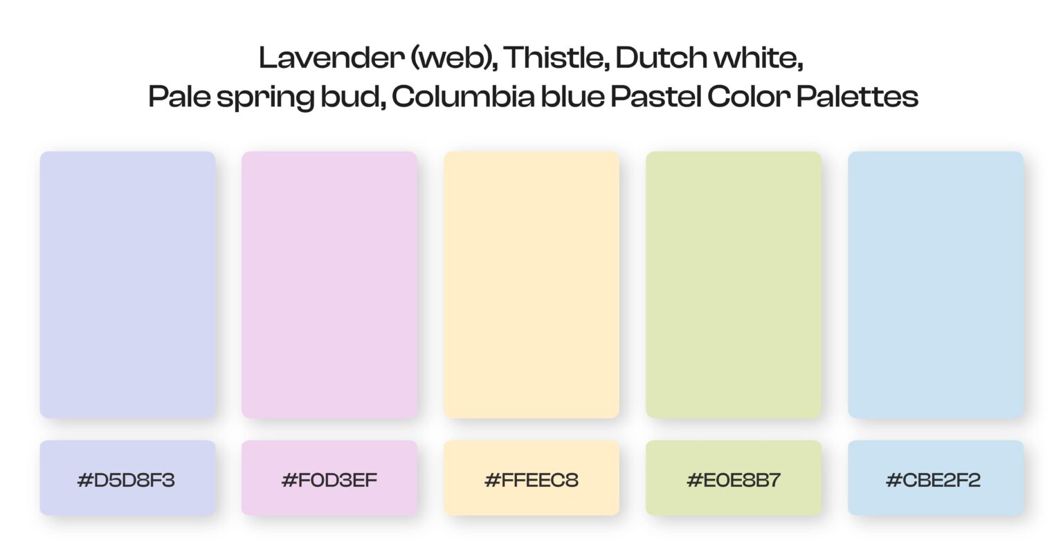 25 premium Pastel Color Palettes for your brand