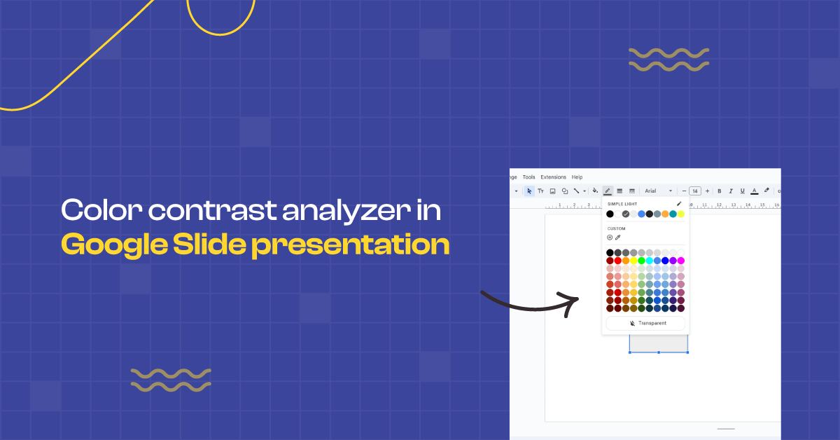 Color Contrast in Google Slide Presentation